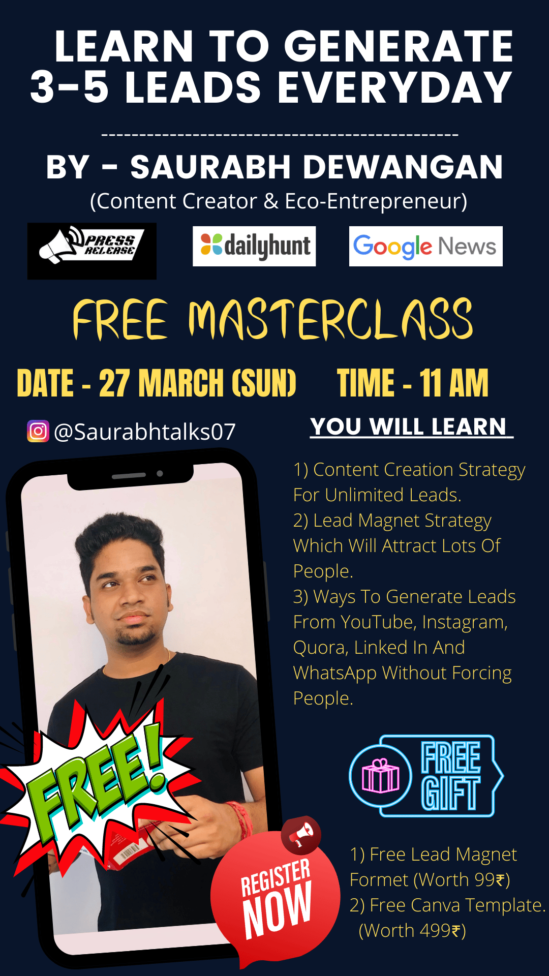 Join My Free Masterclass..!!