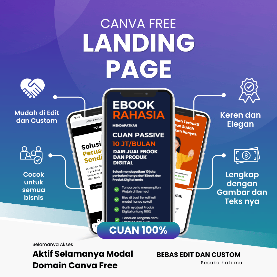 Download Canva Template Web Landing Page Produk Digital