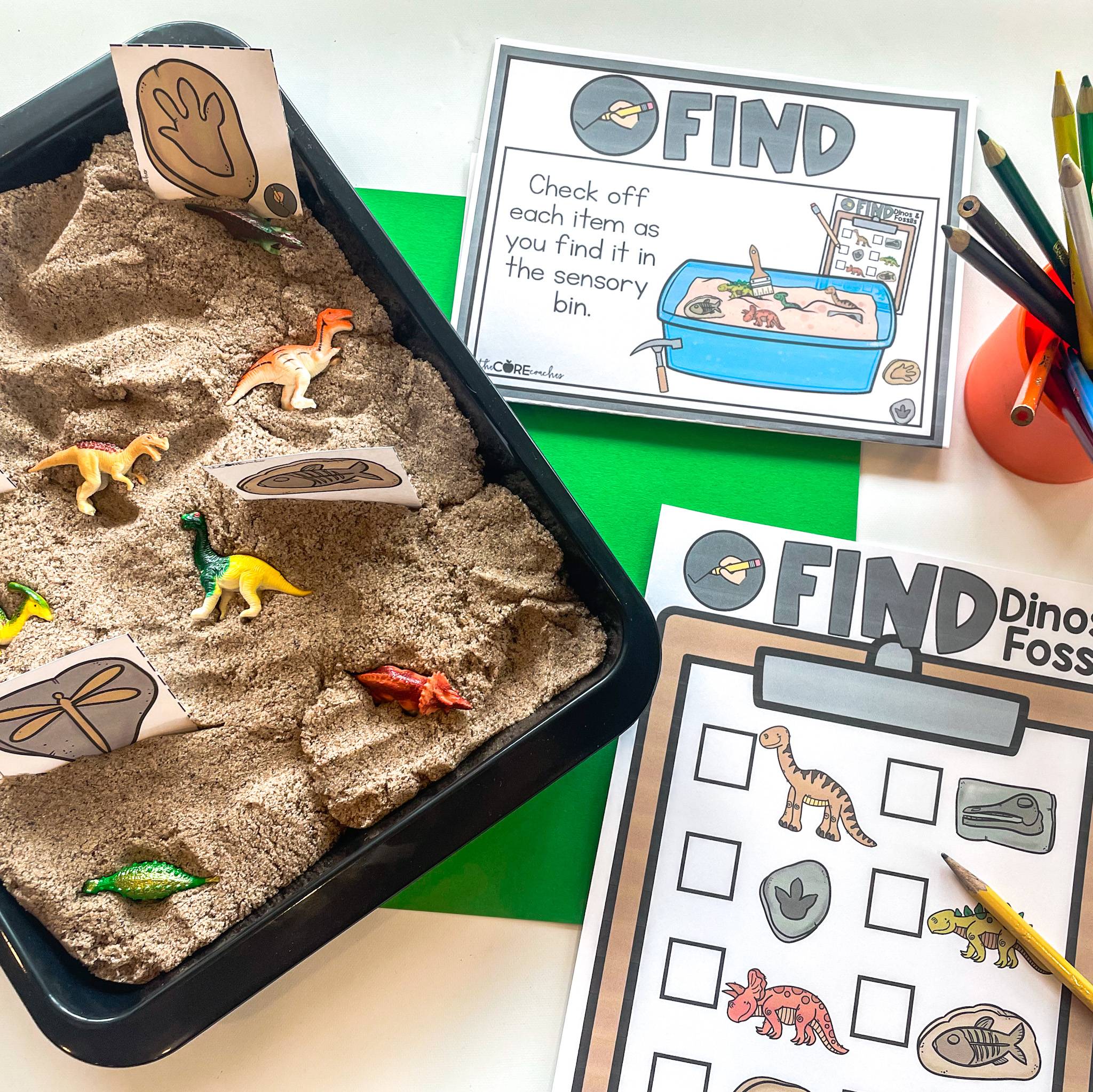 Dino Dig PreK Sensory Bin