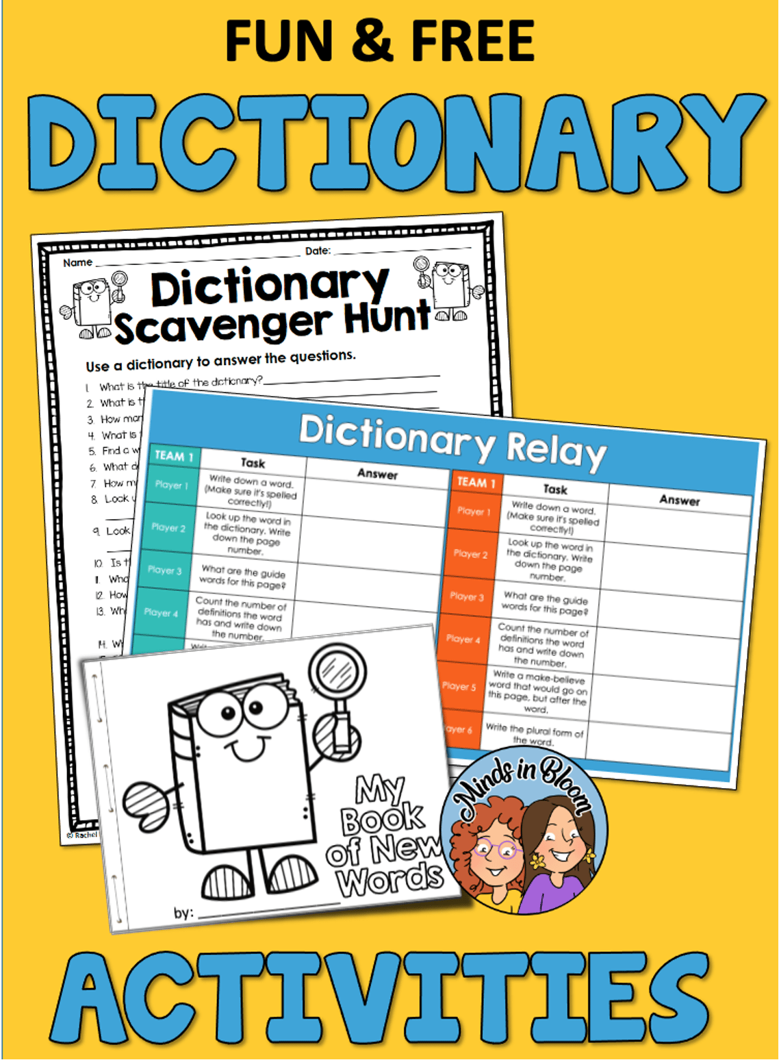 Fun and Free Activities for Using the Dictionary