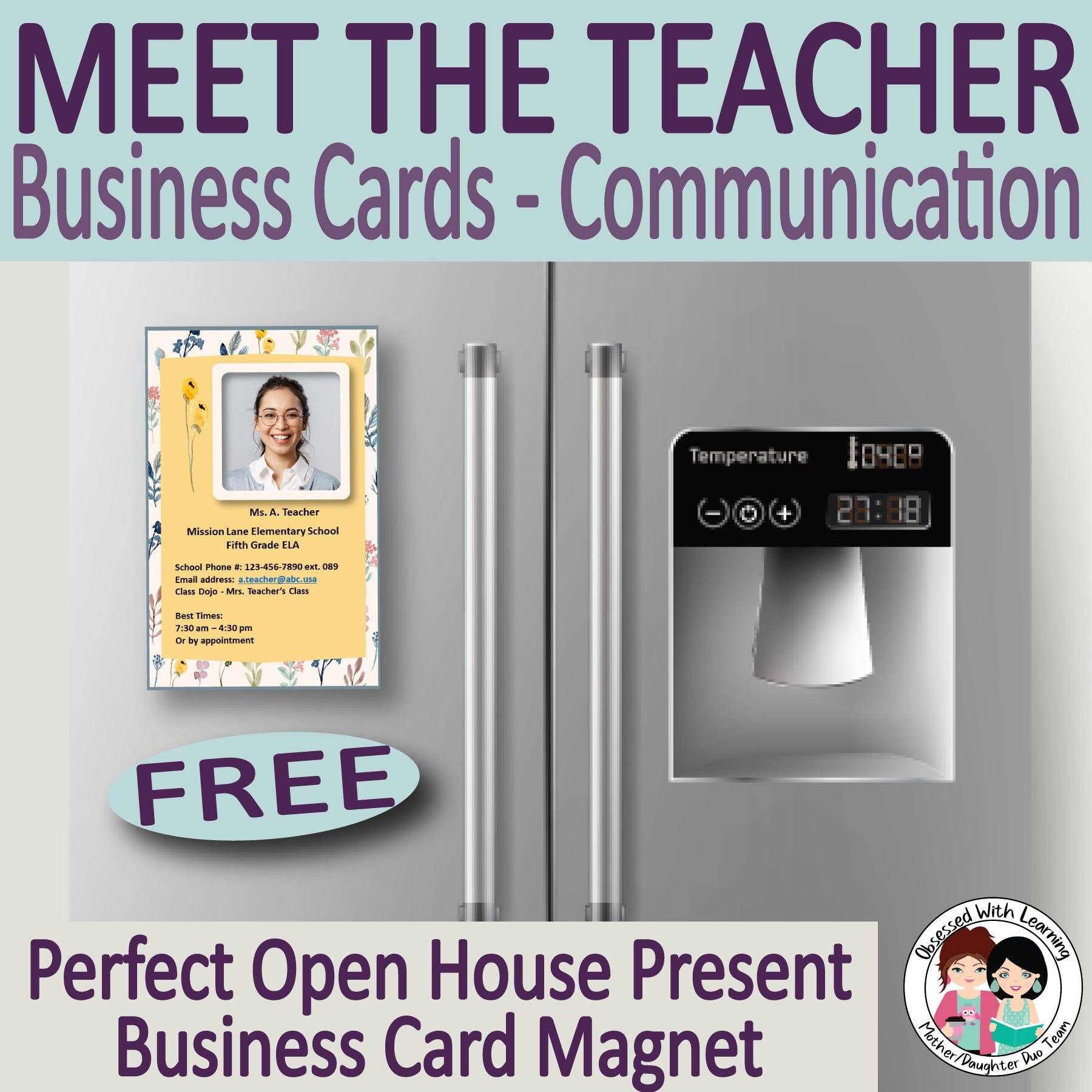 FREE MEET THE TEACHER Business Cards
