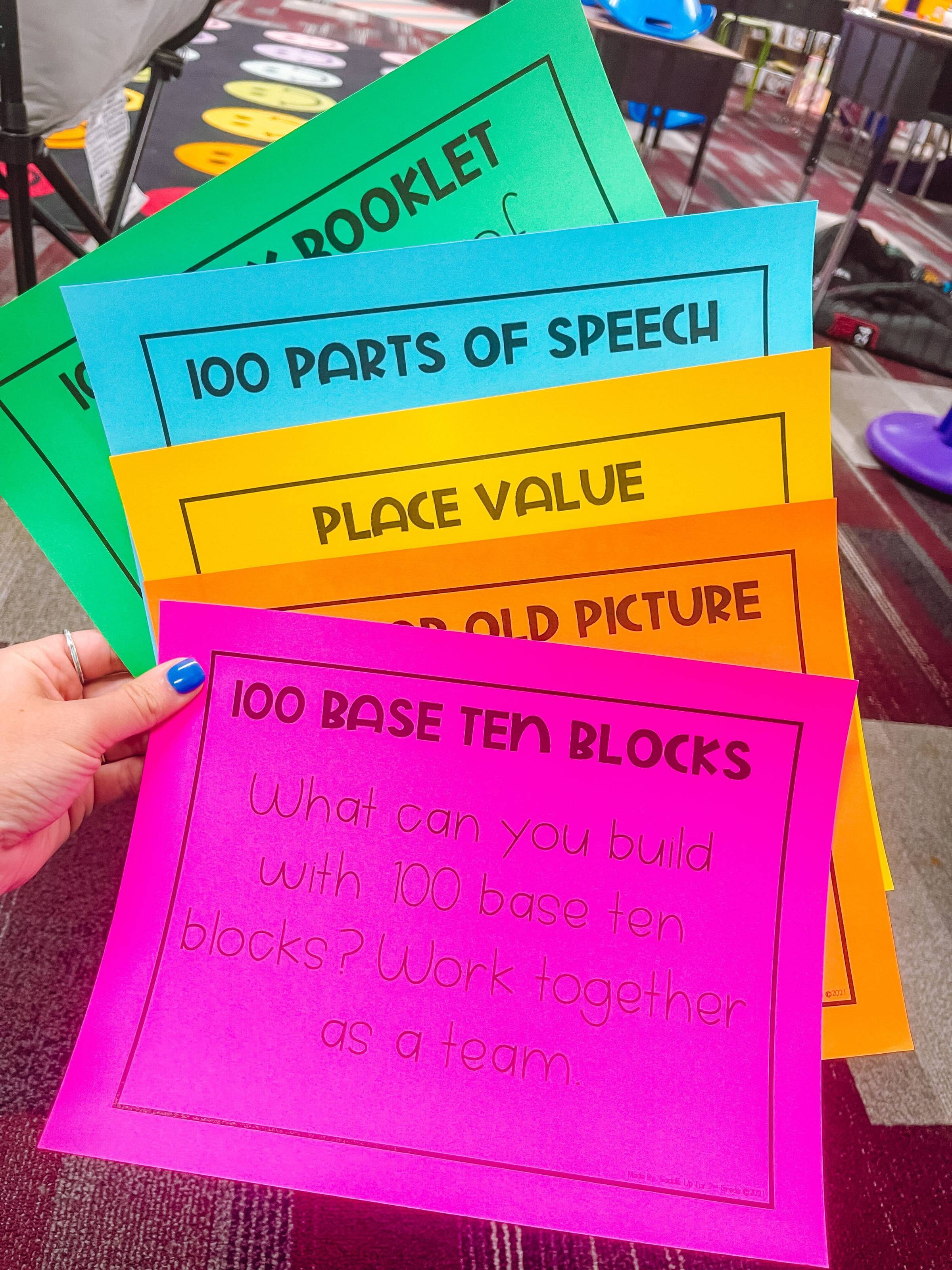 100th Day of School Rotation Signs