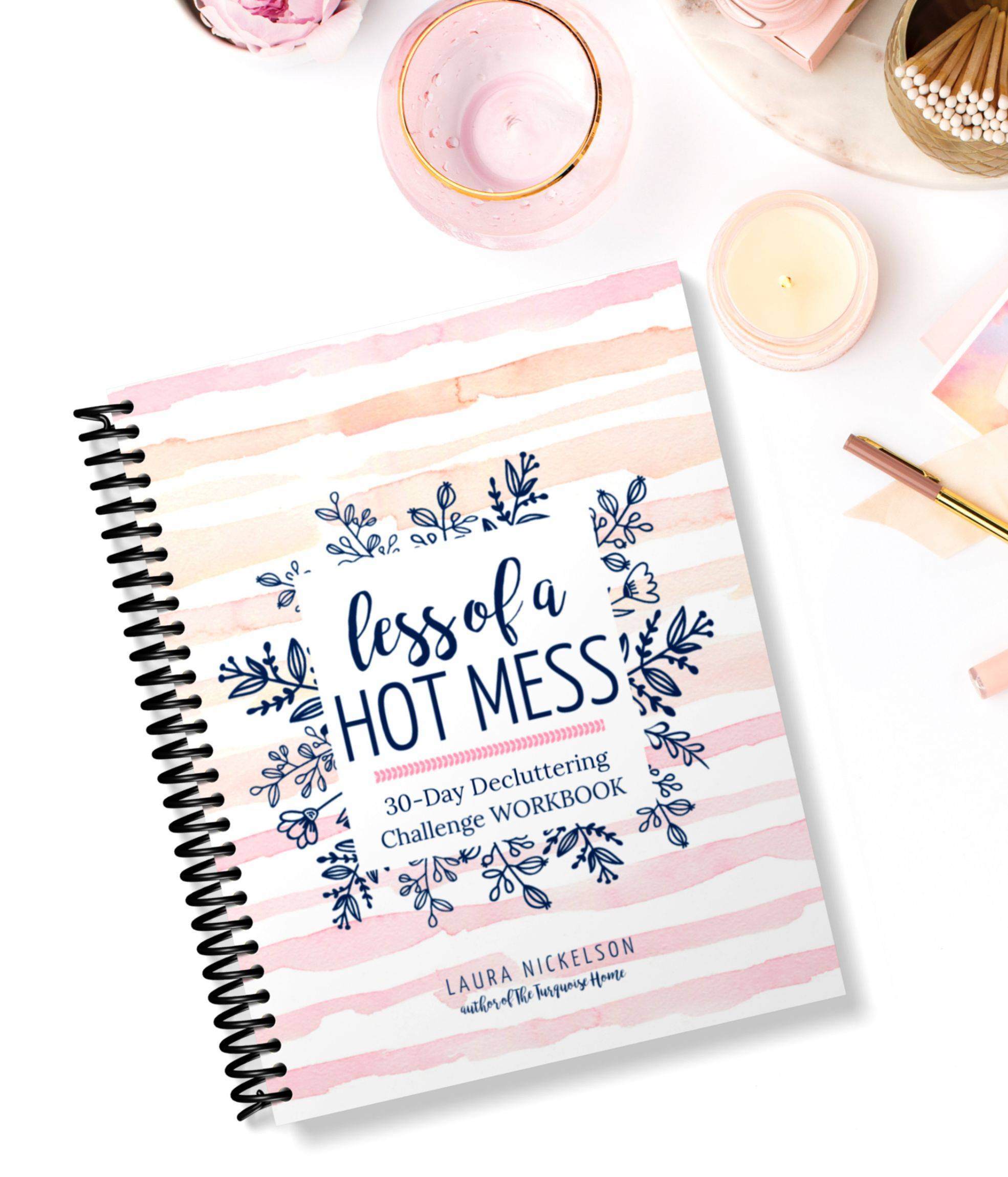 Less of a Hot Mess 30-Day Decluttering Challenge Workbook & E-mails