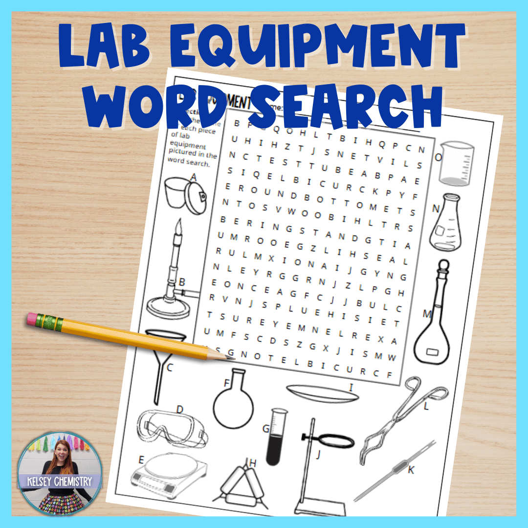 Lab Equipment Word Search
