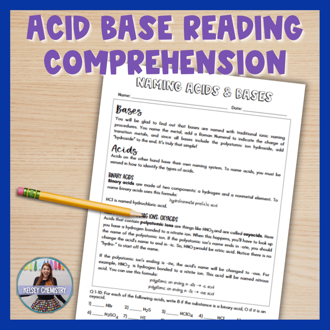 Acid Base Reading Comprehension