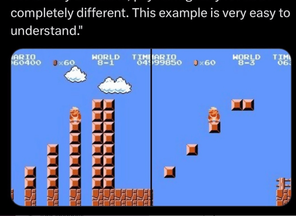 A lesson learned from the original Mario: