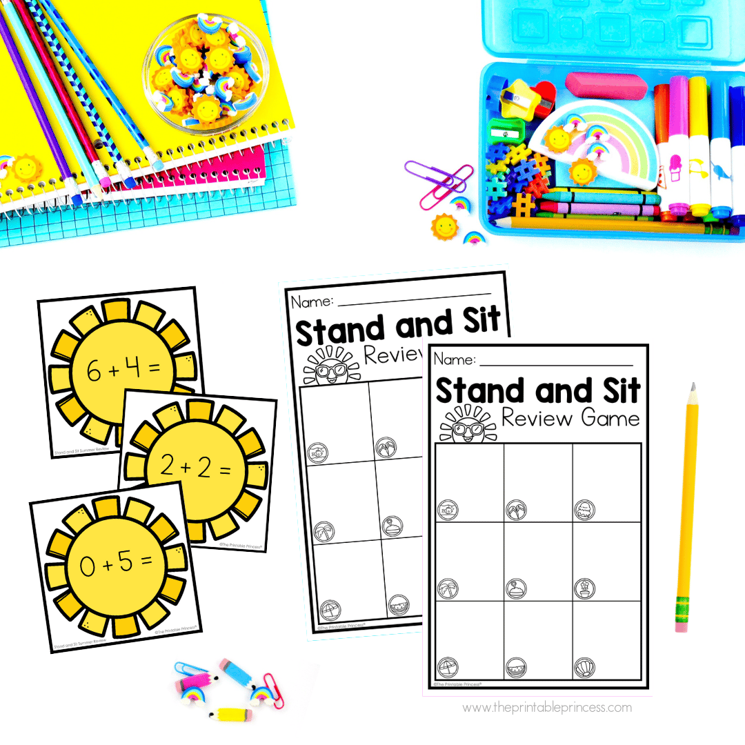 Summer Stand and Sit Review Game