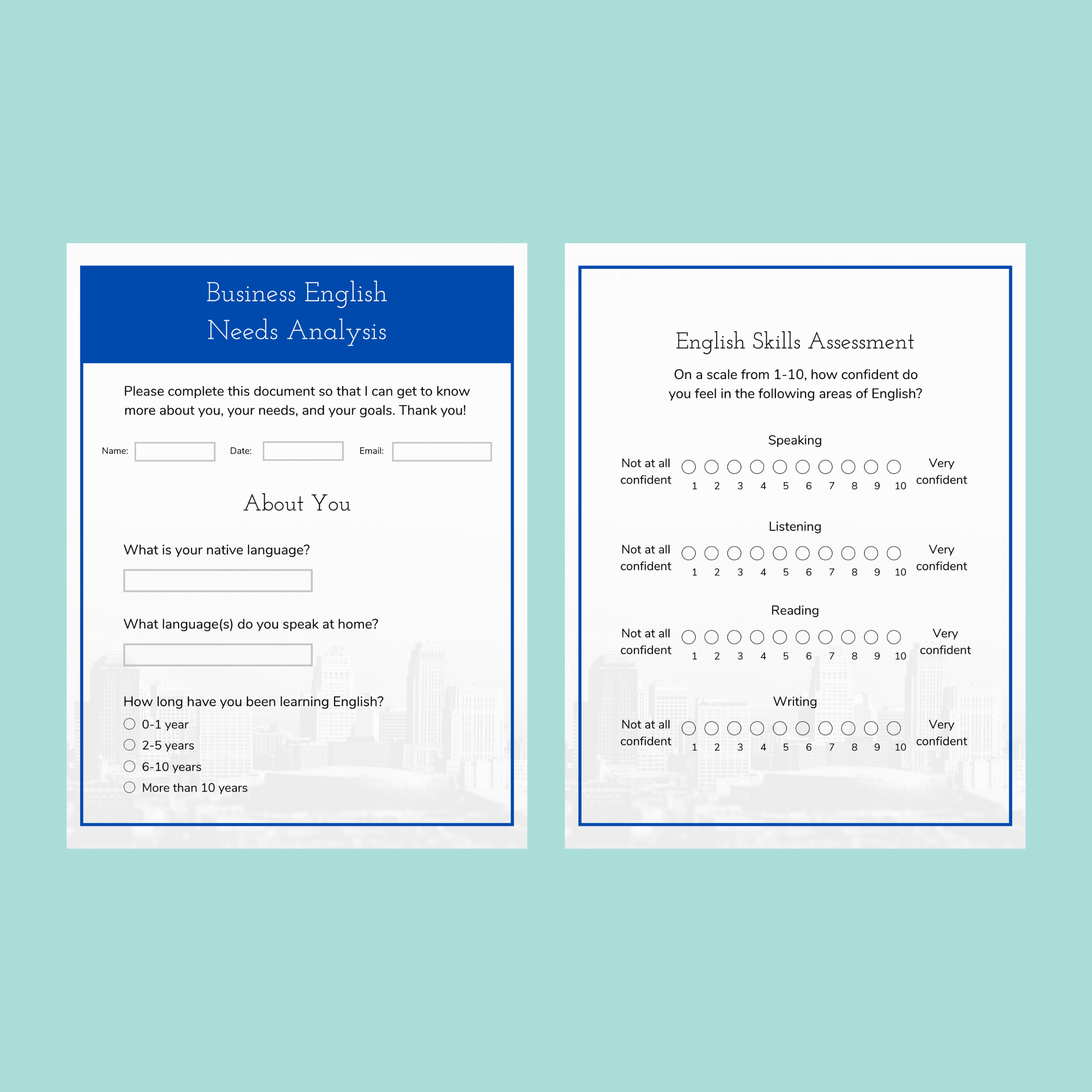 Business English Needs Analysis