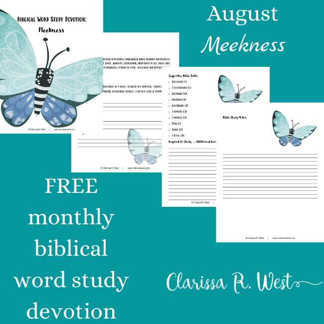 MEEKNESS: free biblical word study devotion printable pack