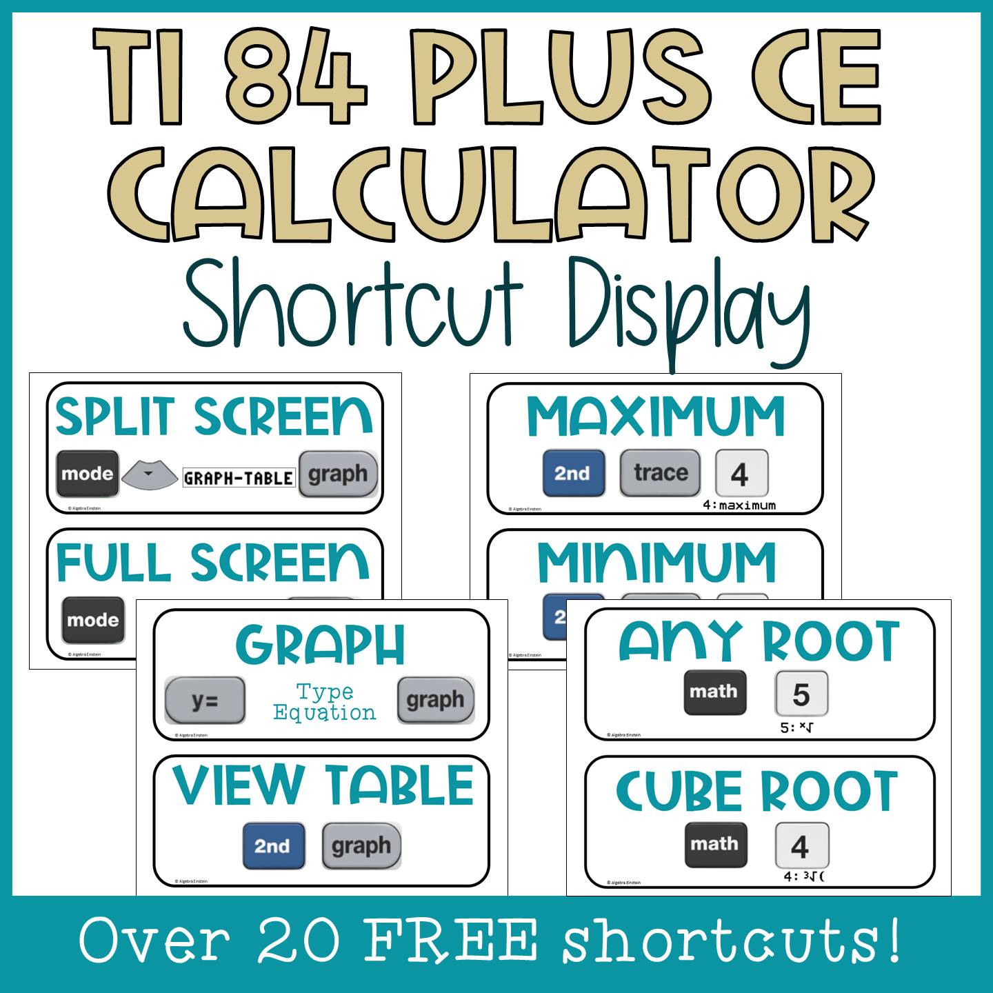 Get Over 20 Calculator Shortcut Mini Posters