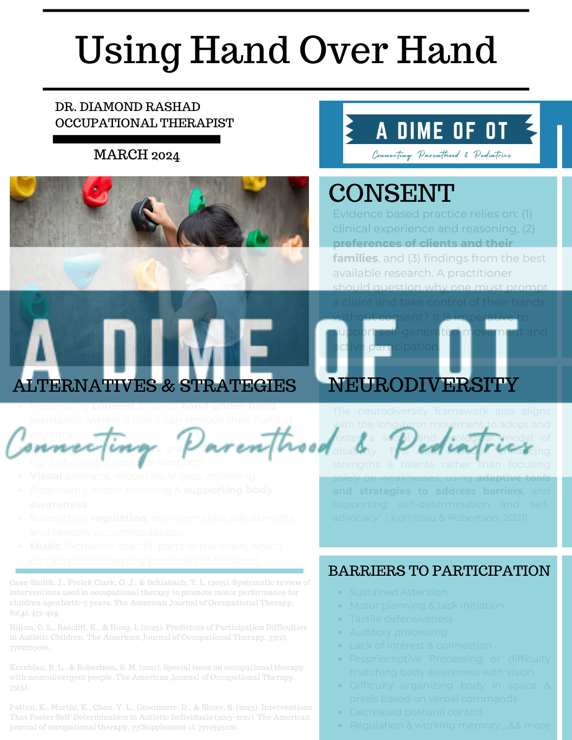 Hand Over Hand Tip Sheet