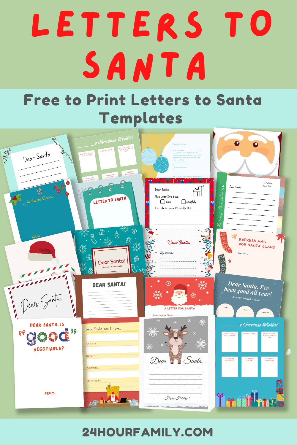 Kindergarten Letter To Santa Template