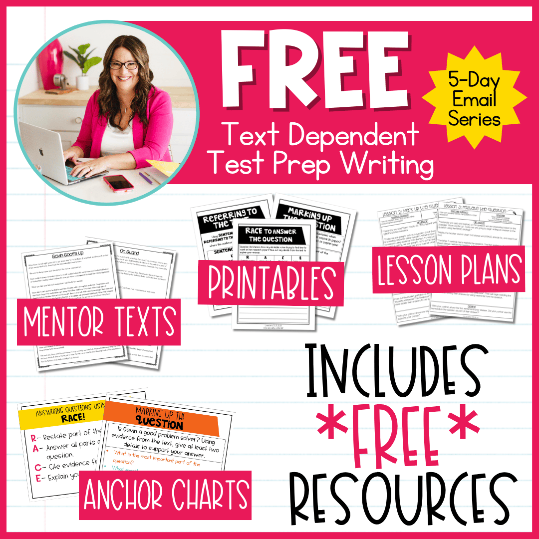 Free Text Dependent Test Prep Writing Series
