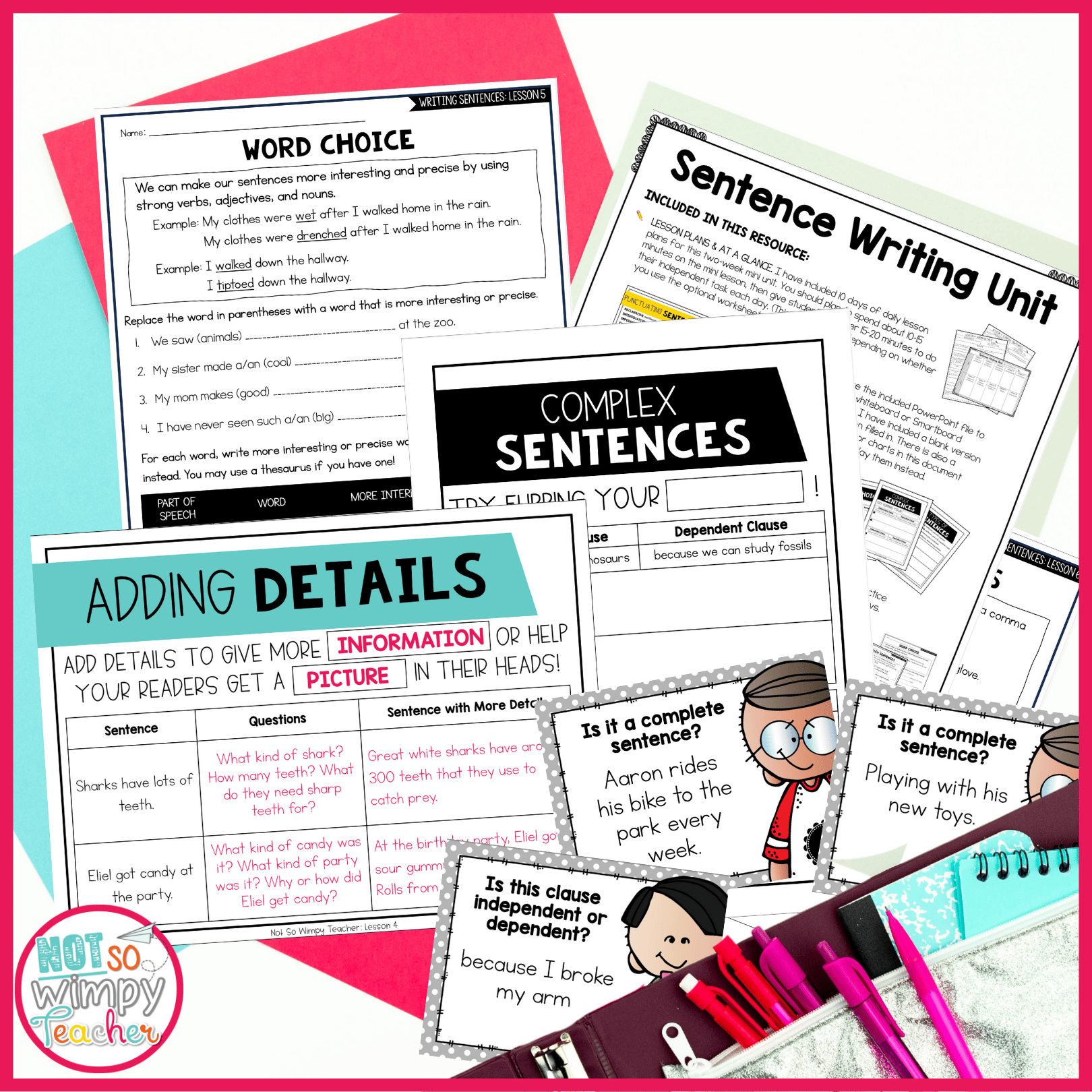 Free Sentence Writing Unit