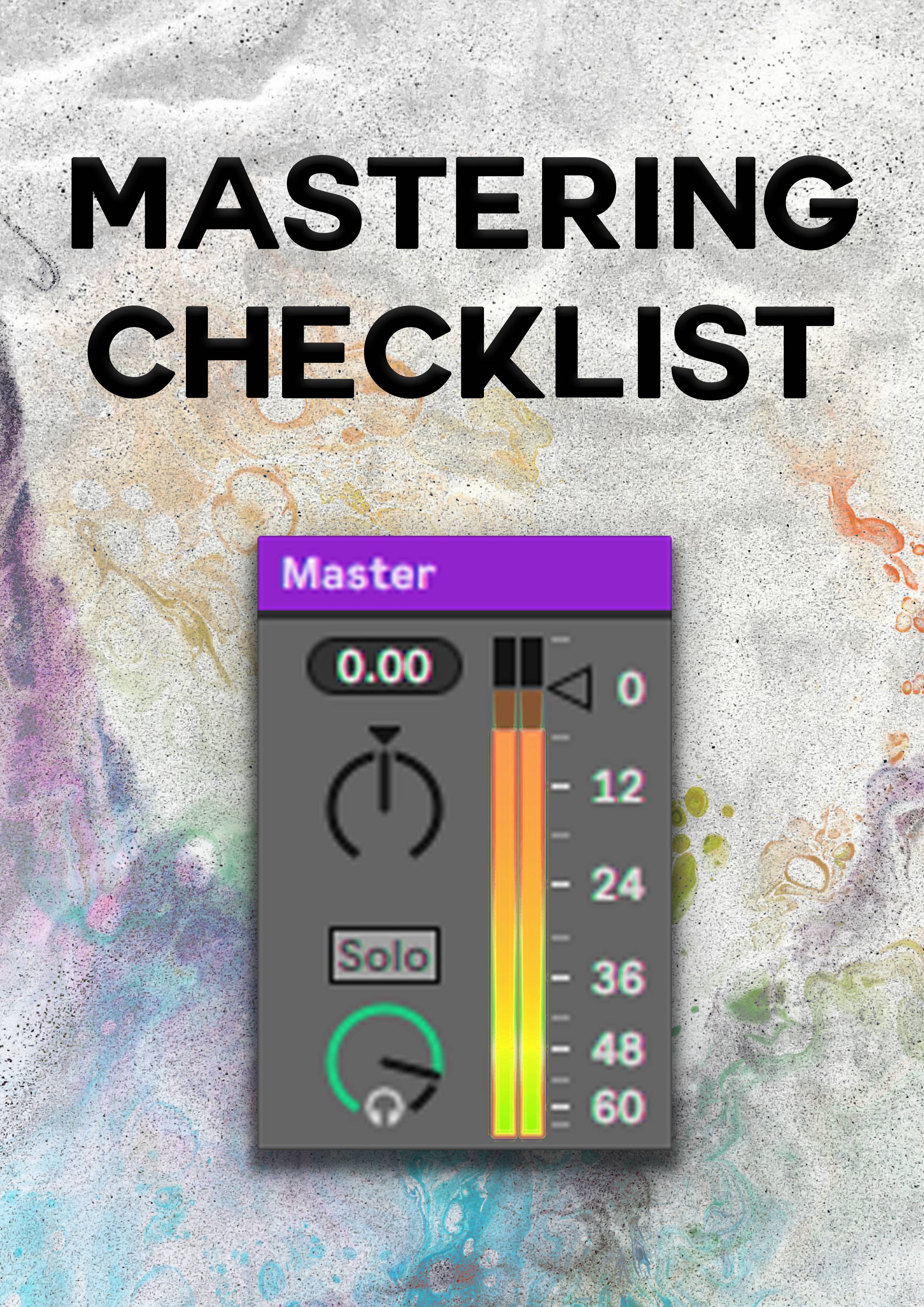 FREE Mastering Checklist