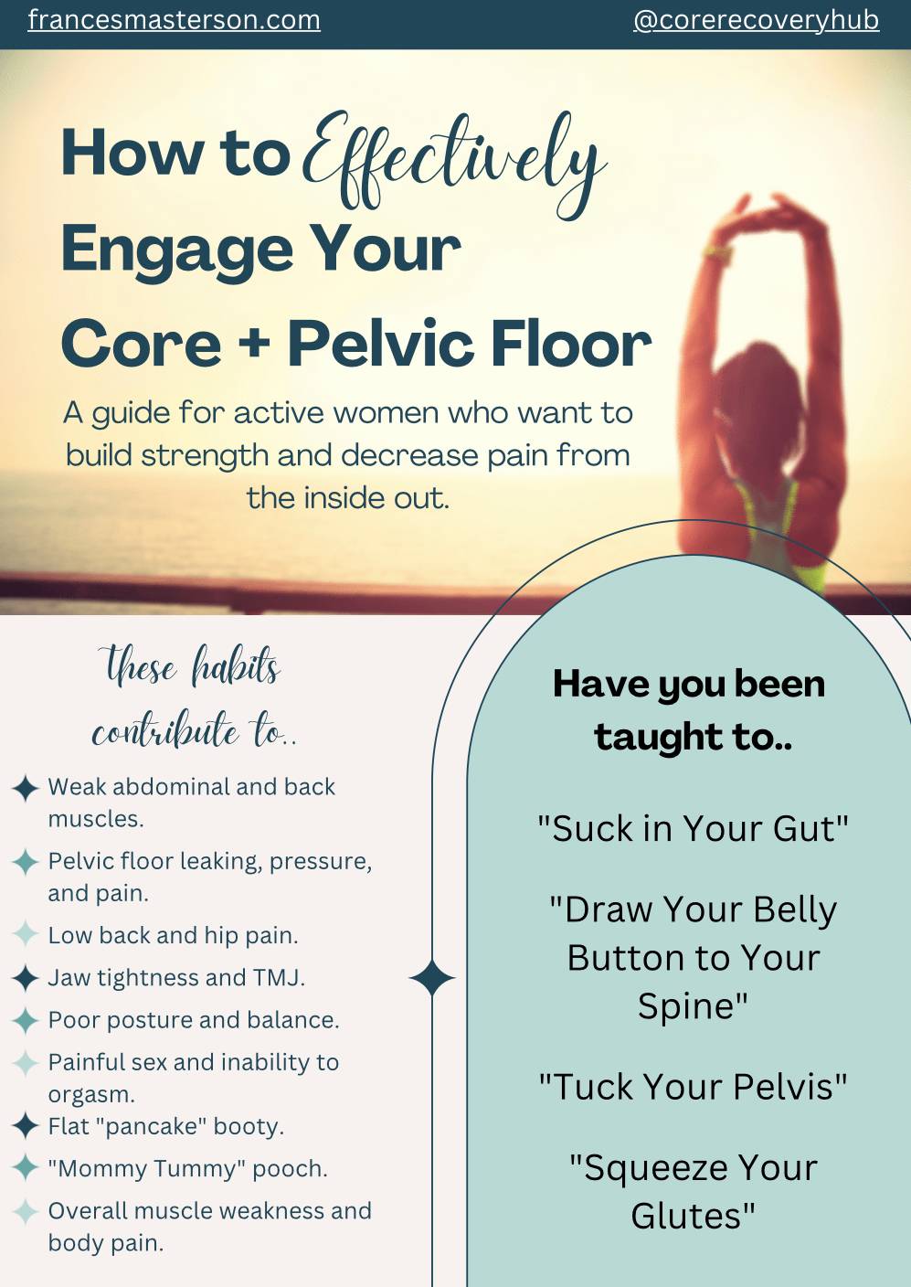 Learn How to Effectively Engage Your Core + Pelvic Floor