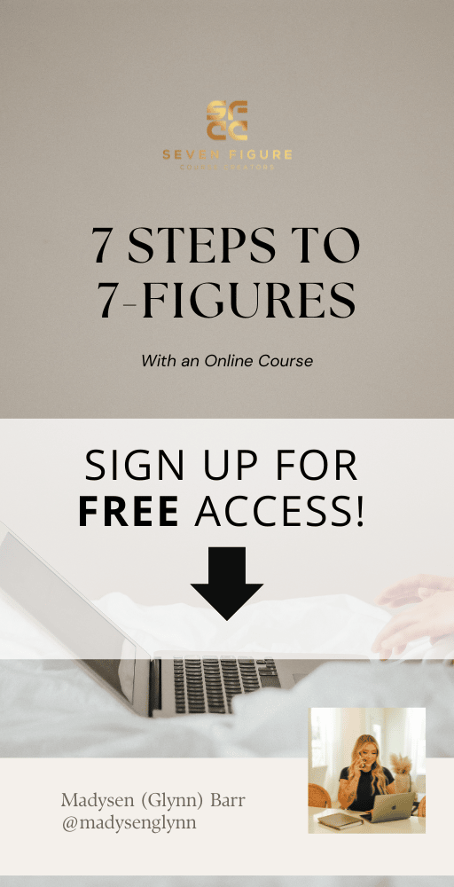 7 STEPS TO 7-FIGURES WITH AN ONLINE COURSE
