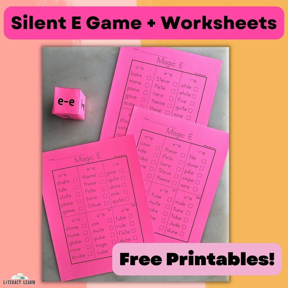 ⭐ Magic E Roll & Read Game - FREE Printables!