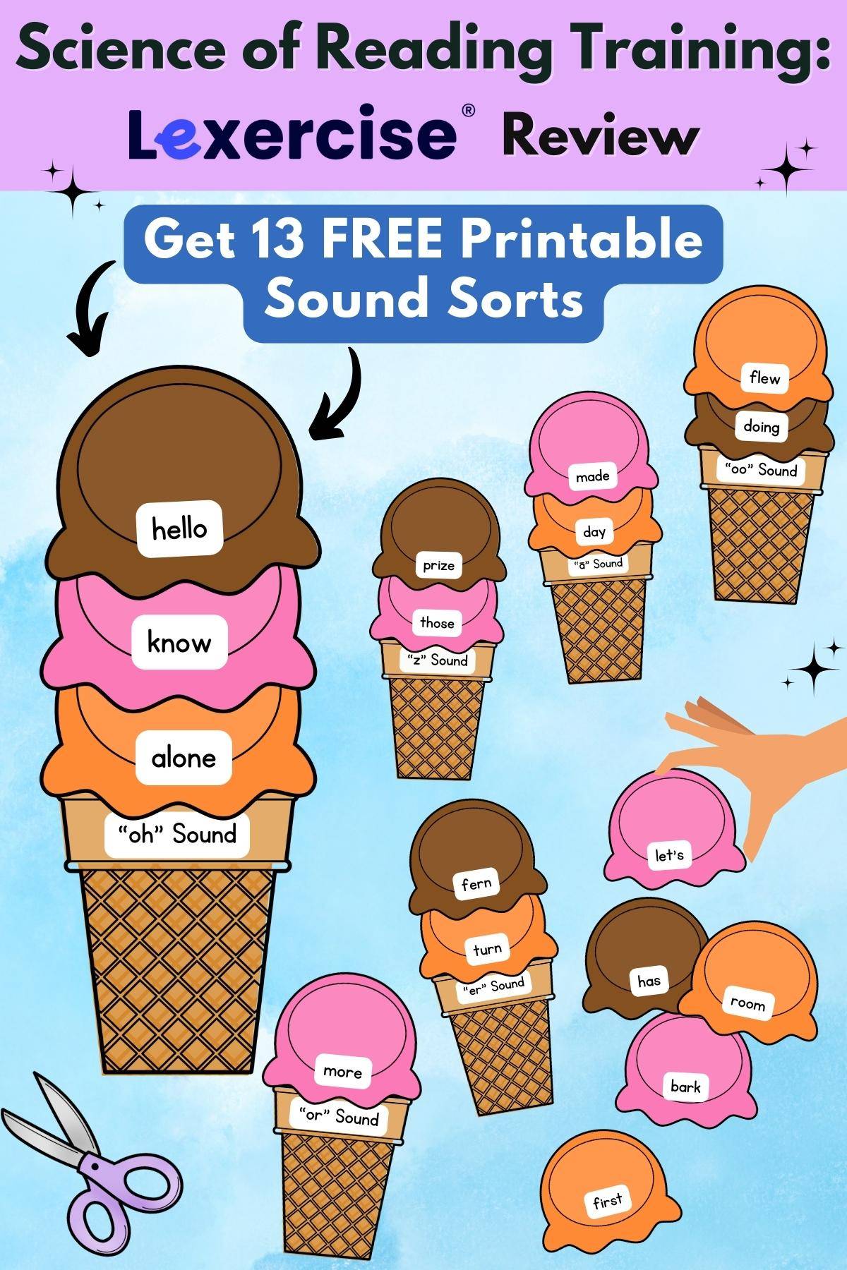 Resending: 🍦 13 FREE Printable Sound Sorts!