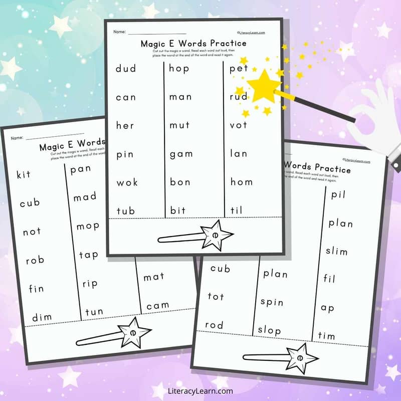 🪄 FREE Magic Wand Silent E Worksheets