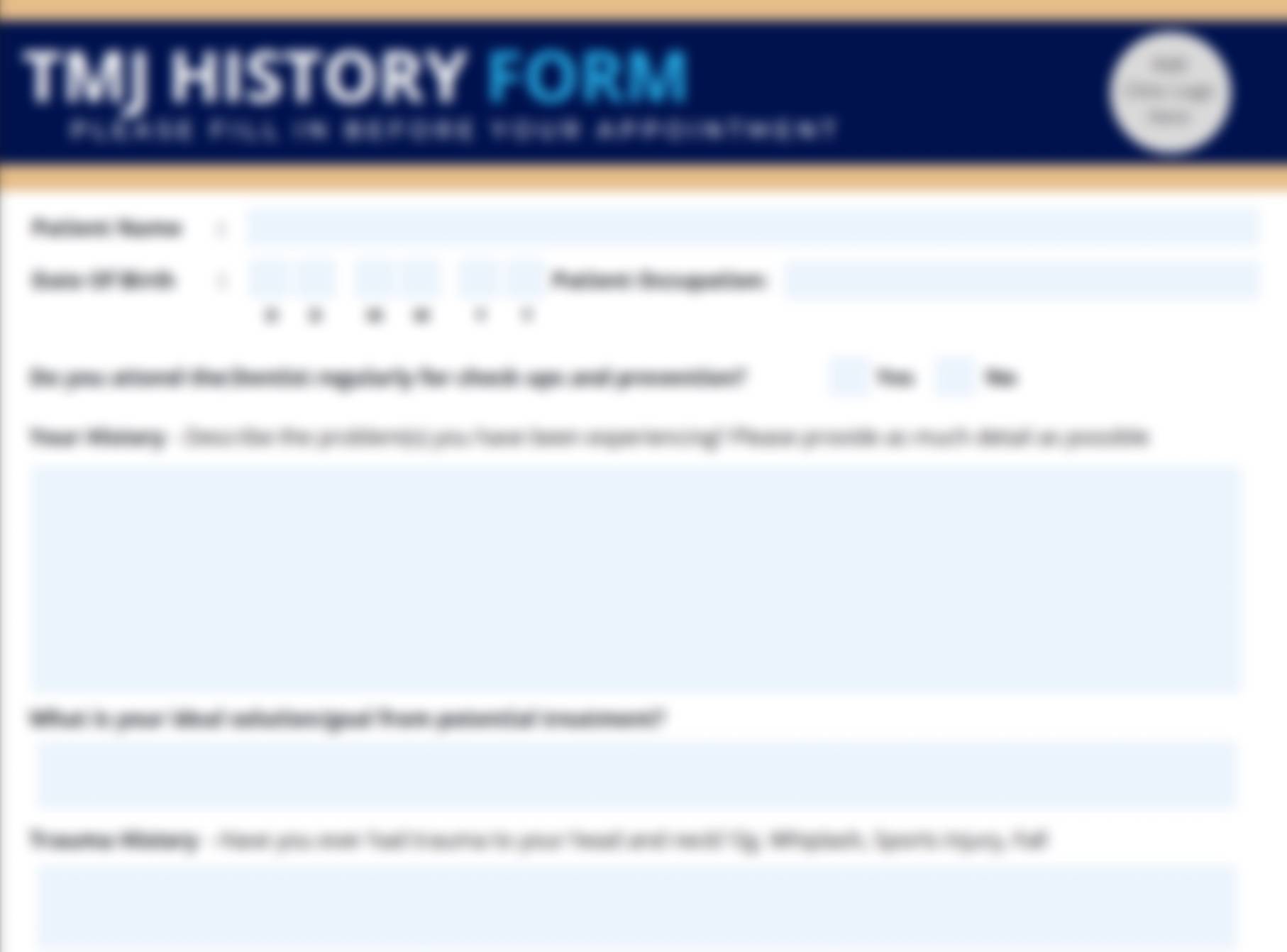 Jaz's TMD History Form