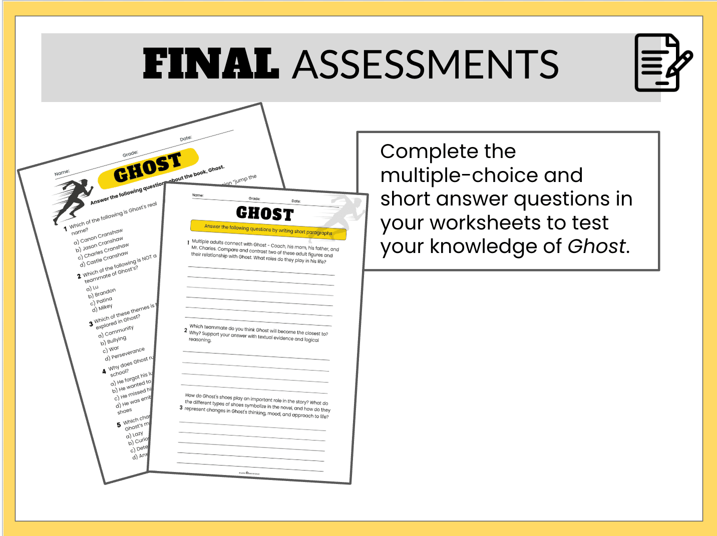 Ghost by Jason Reynolds (FREE novel unit sample)