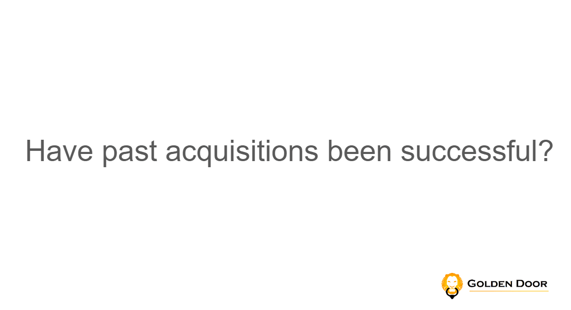 Growth Checklist: Have past acquisitions been successful?