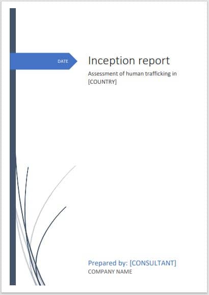 Template: Inception report for a human trafficking study