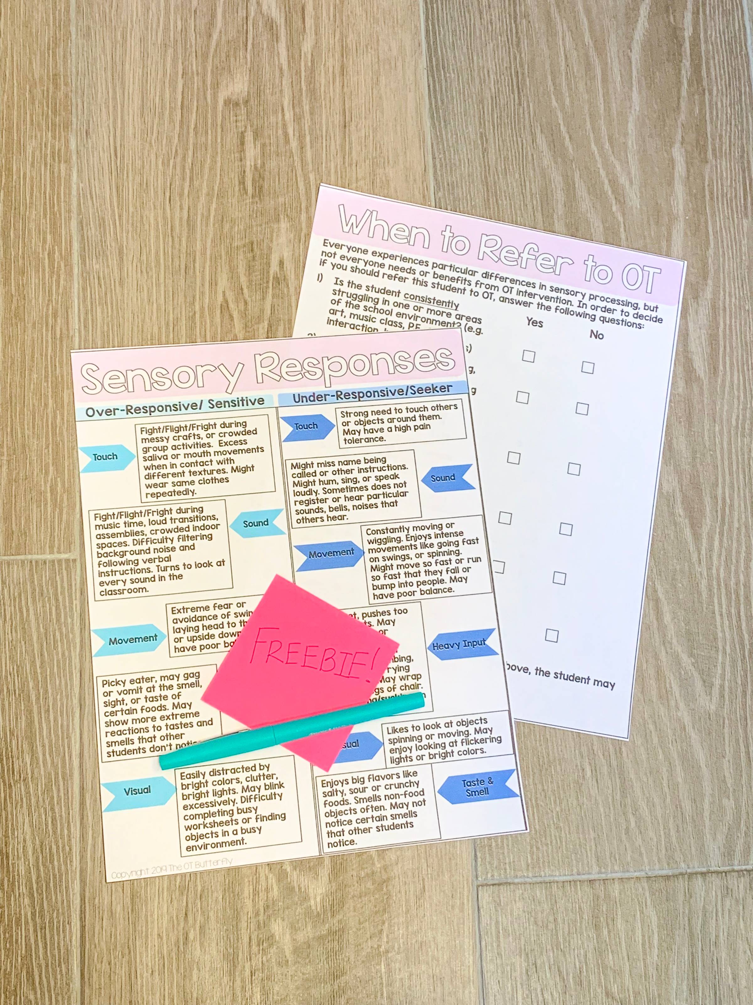 Classroom Sensory Profiles: Infosheet for Teachers