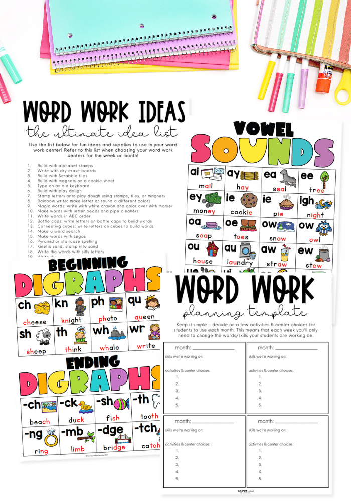Grab these free word work resources!