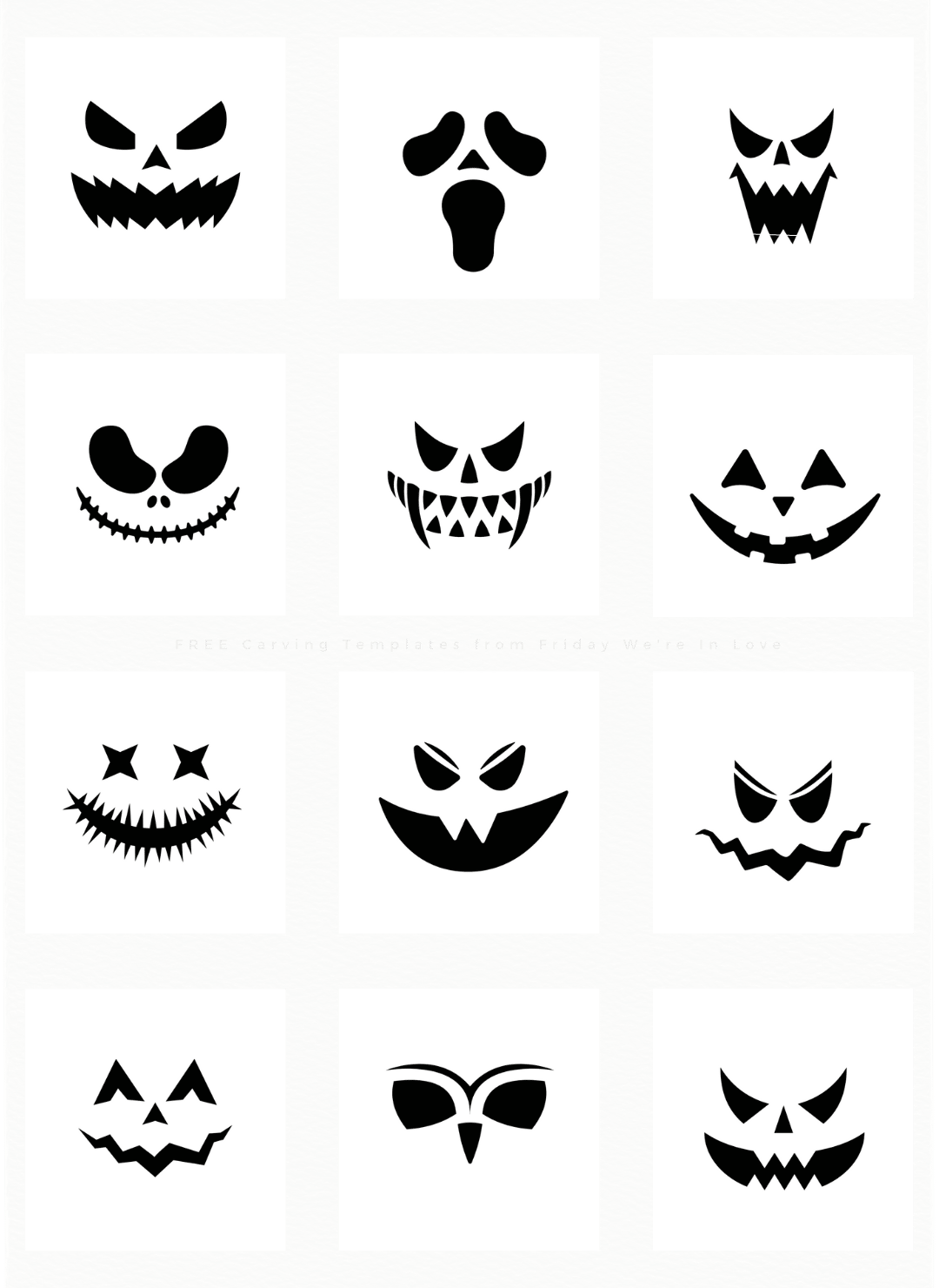 Scary Pumpkin Stencils Free Printable Friday We re In Love