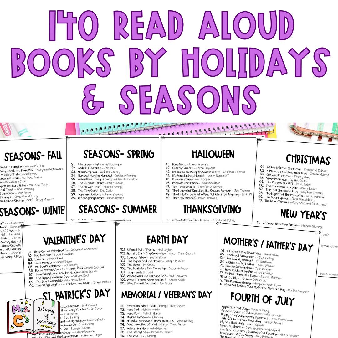 140 books by seasons and holidays from Grow Club