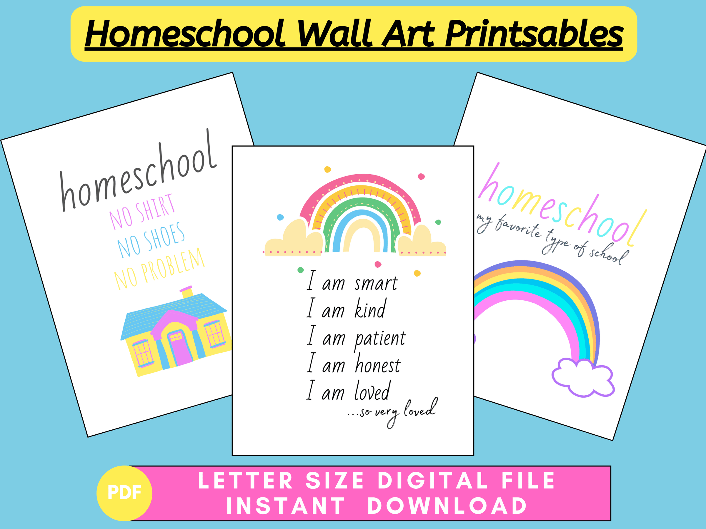 Homeschool Wall Art Downloadable Printable