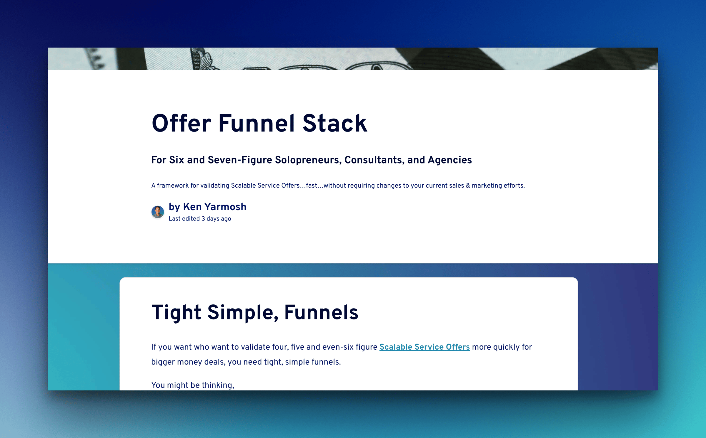 Offer Funnel Stack by Ken Yarmosh
