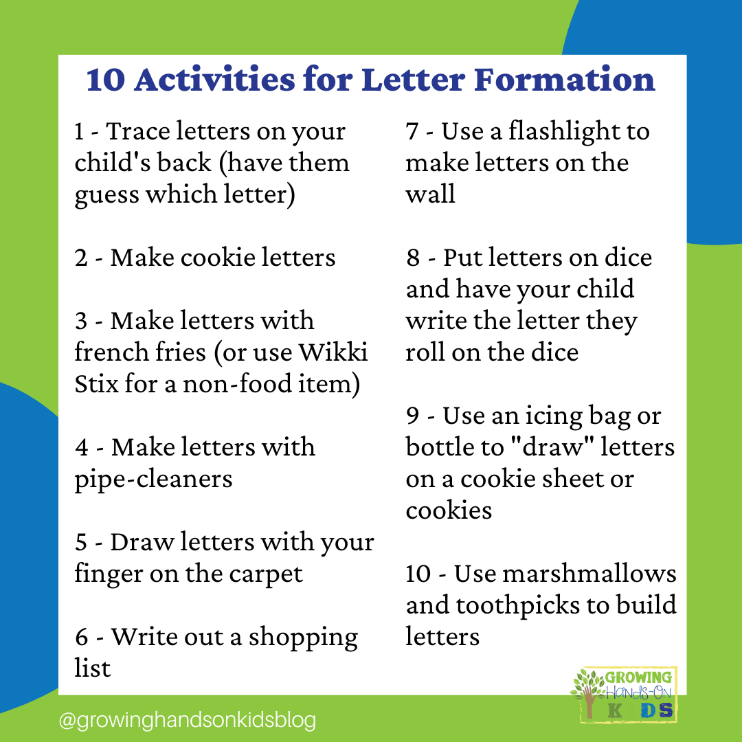 Fun Letter Formation Activity Ideas!