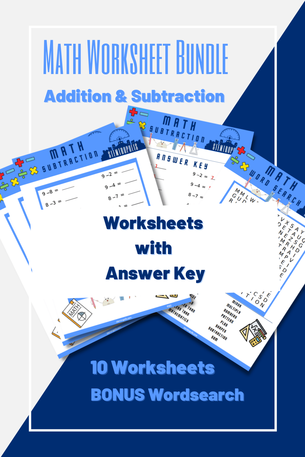 Math Worksheet Bundle - Addition & Subtraction