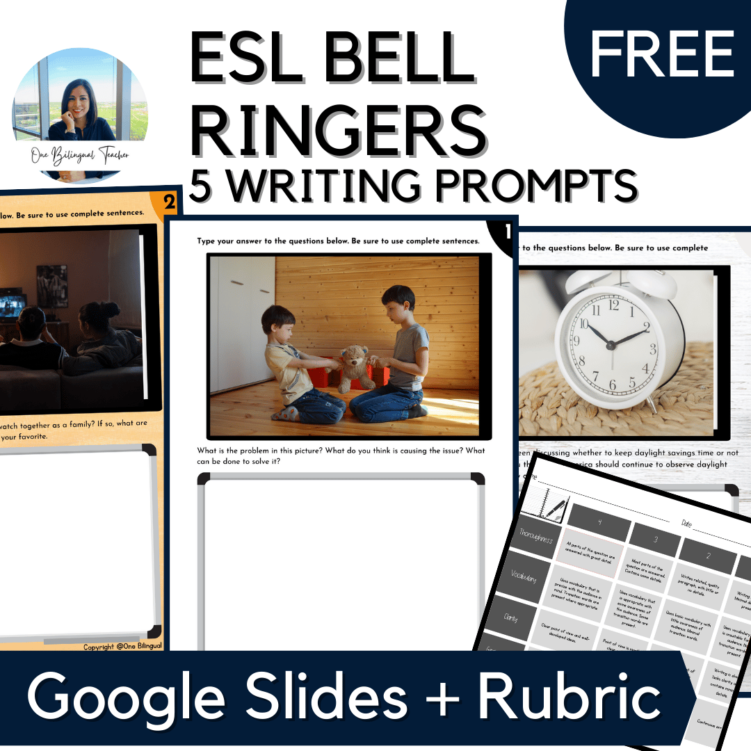 ESL Bell Ringers/Journal Prompts w/Pictures