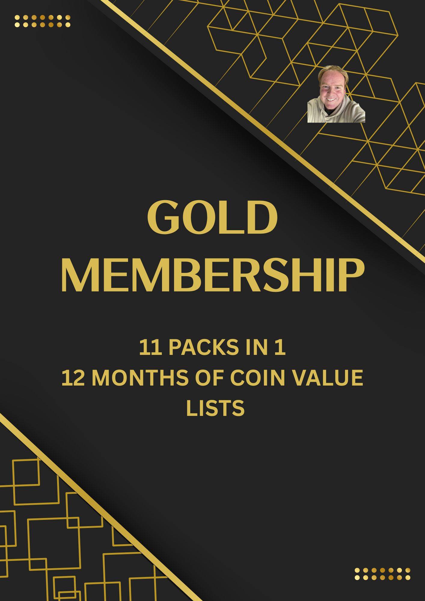 GOLD MEMBERSHIP 11 PACKS IN 1 + 12 MONTHS OF COIN VALUE LISTS