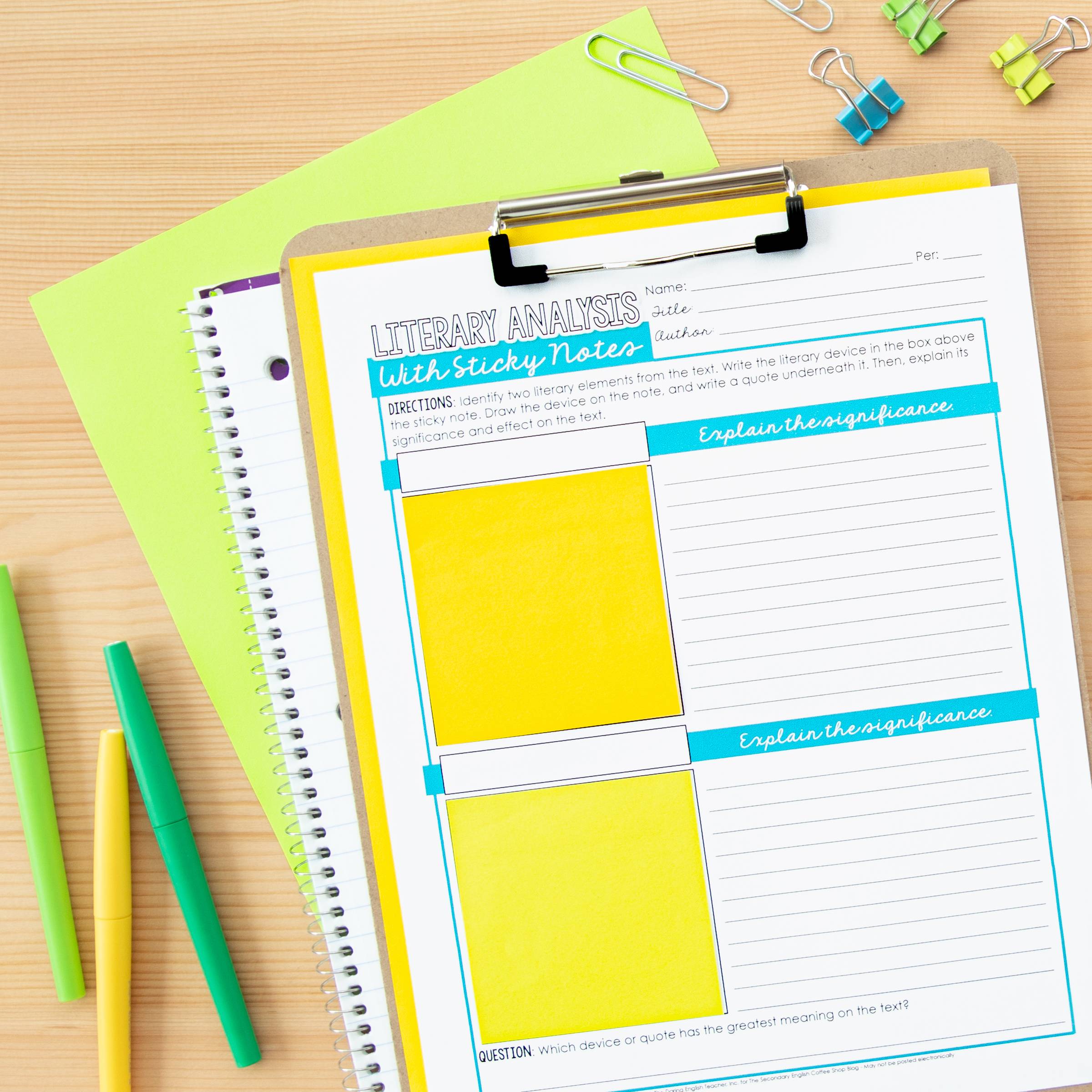 Sticky Note Freebie Landing Page