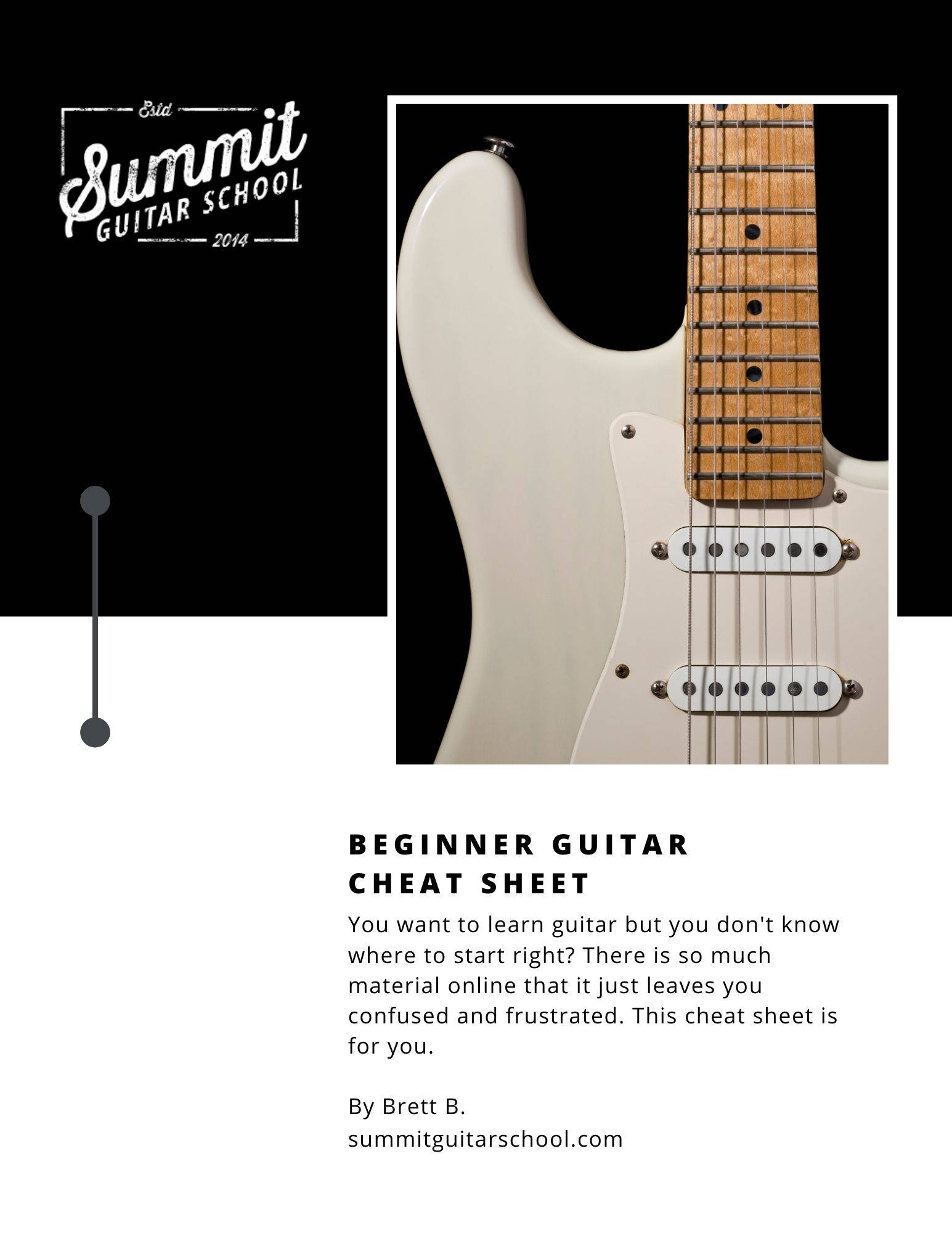 Get my Free Beginner Guitar Cheat Sheet Ebook
