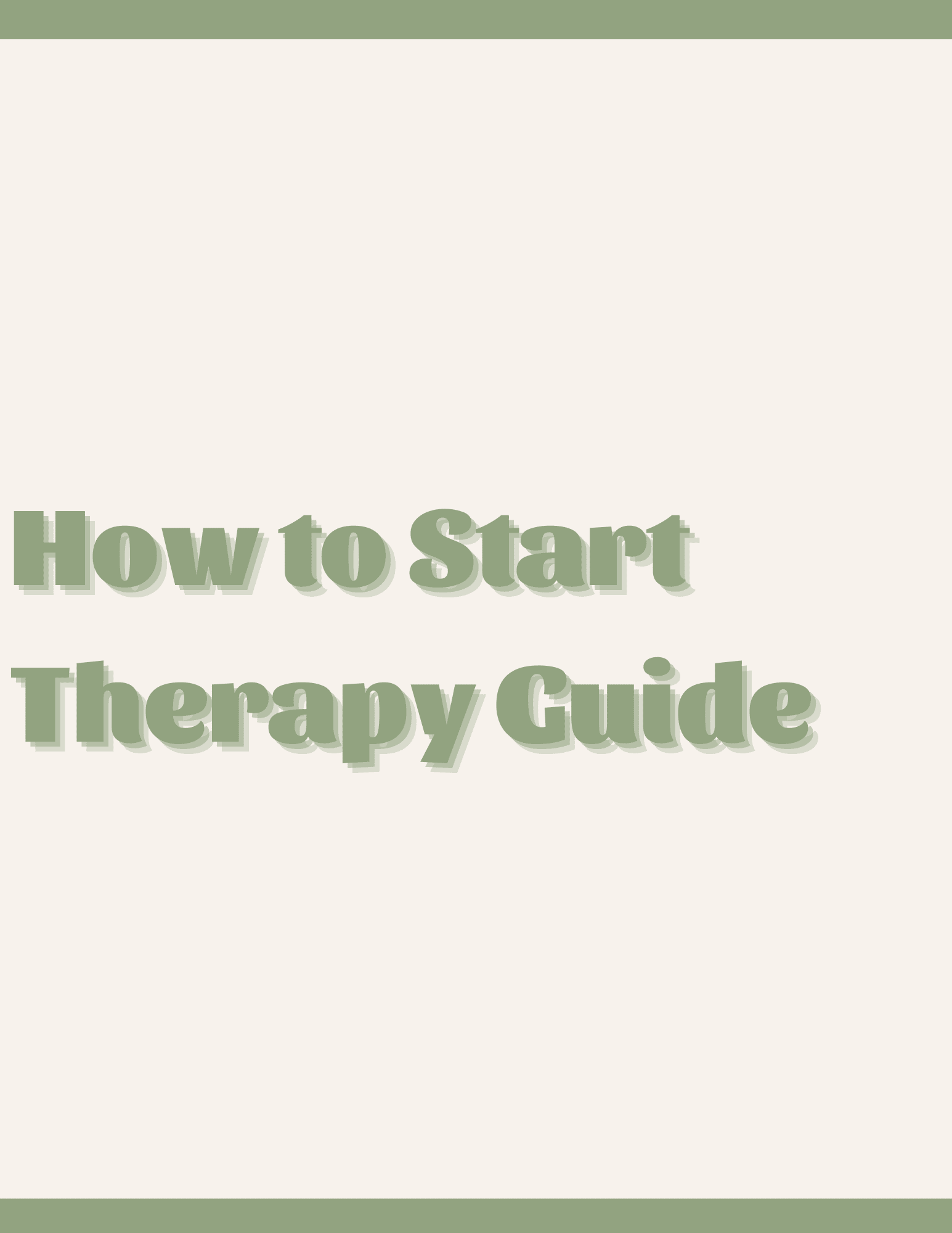 How to Start Therapy Guide