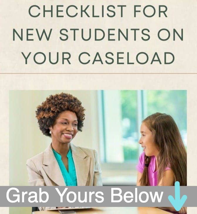 Checklist for New or Transfer Special Education Students