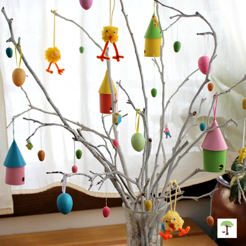 How to make and decorate a spring Easter tree.
