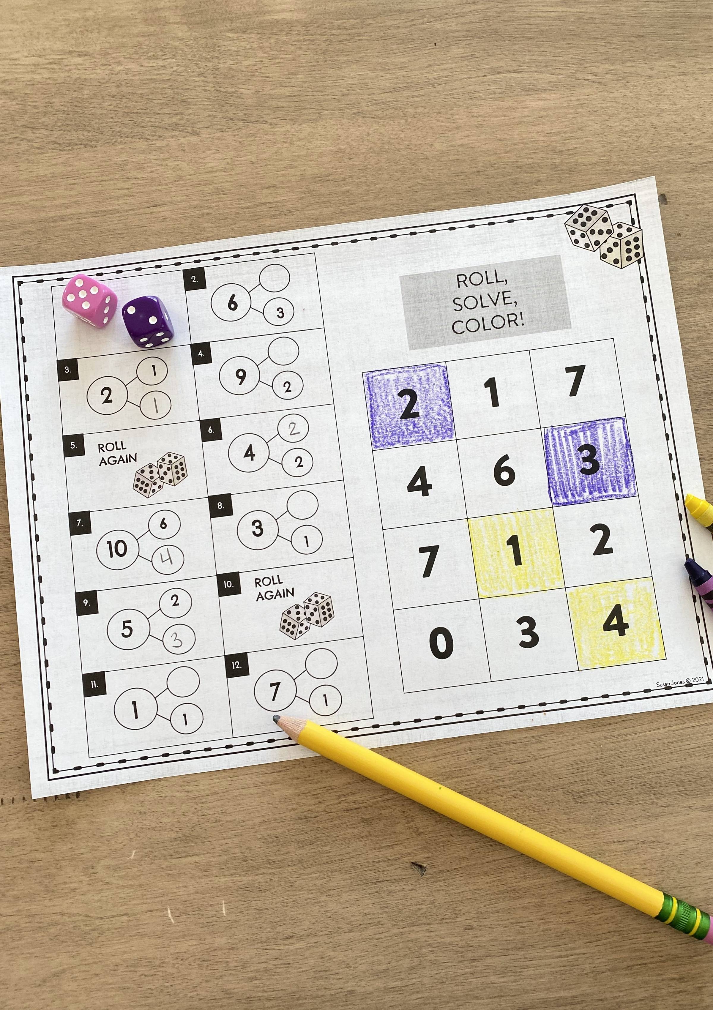 Free Print & Play Addition Game (K)