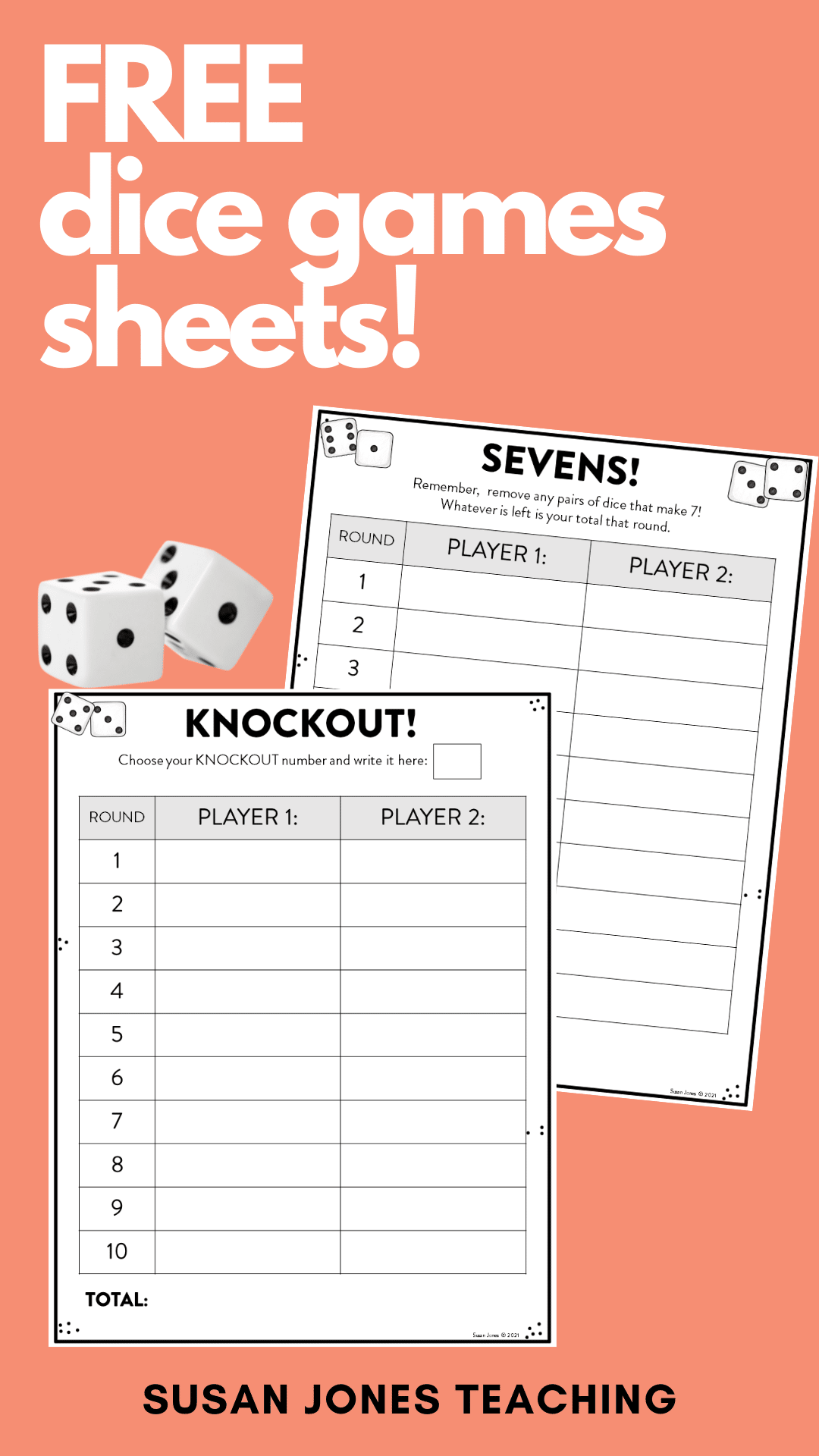 Grab your free dice game sheets!