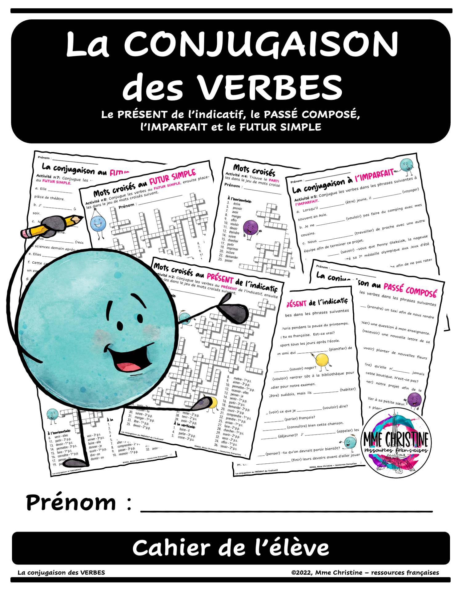 French verbs Freebie - Gratuité de verbes en français