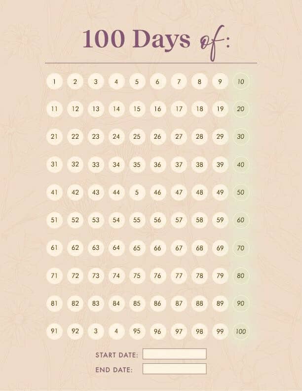 🌱 Our Ultimate 100-Day Countdown