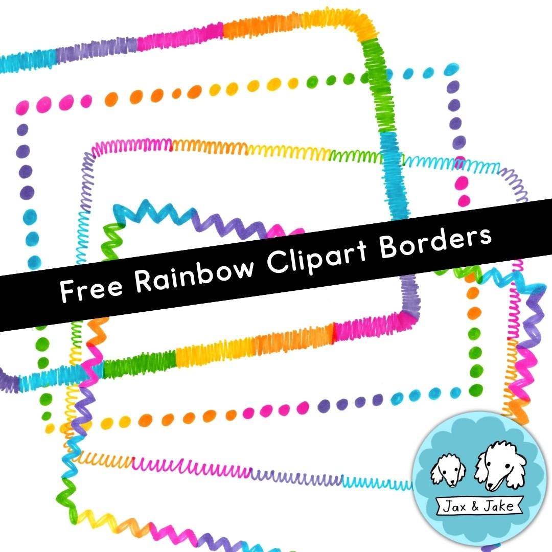 Free Rainbow Clipart Borders by Jax and Jake