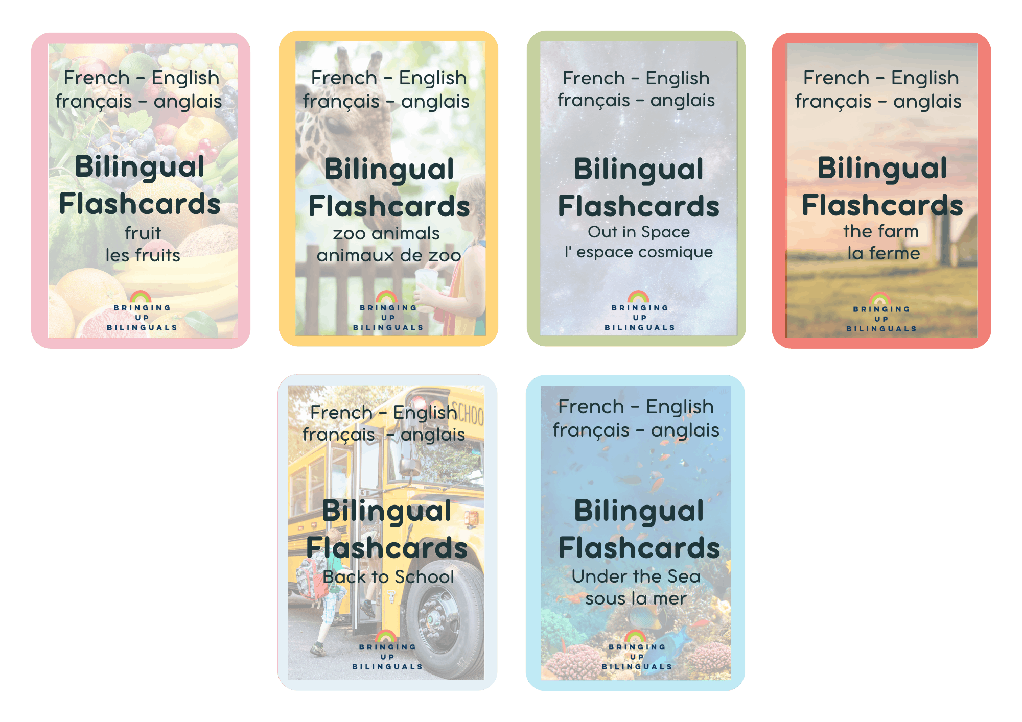 Free French-English Bilingual Printable Flashcards