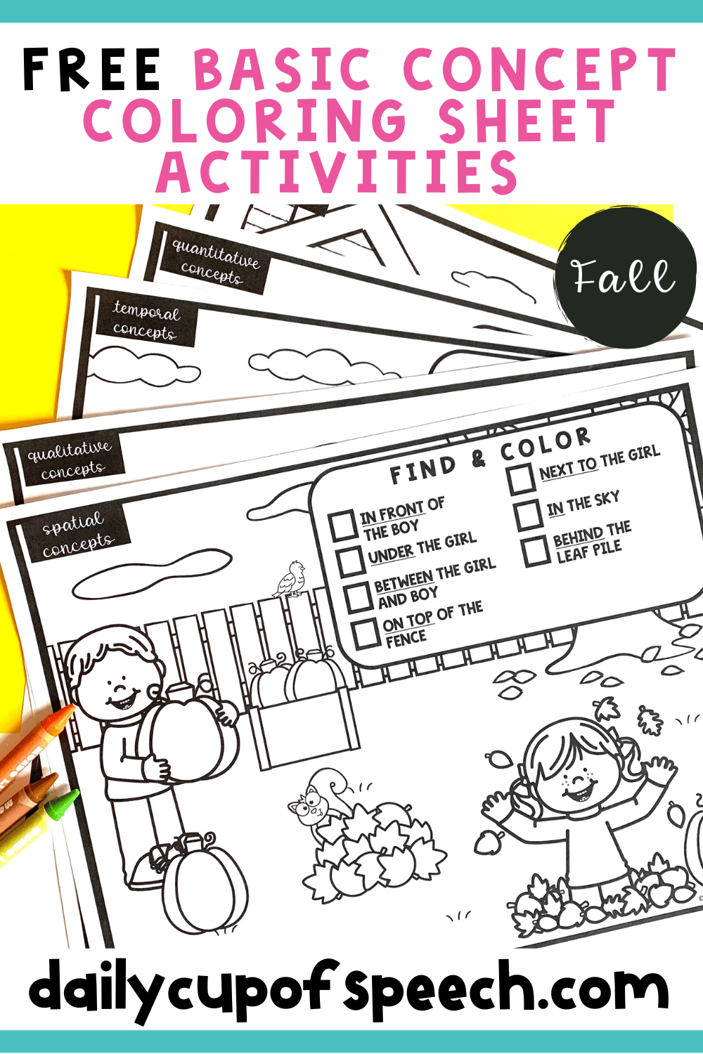 Basic Concept Activities For Speech Therapy